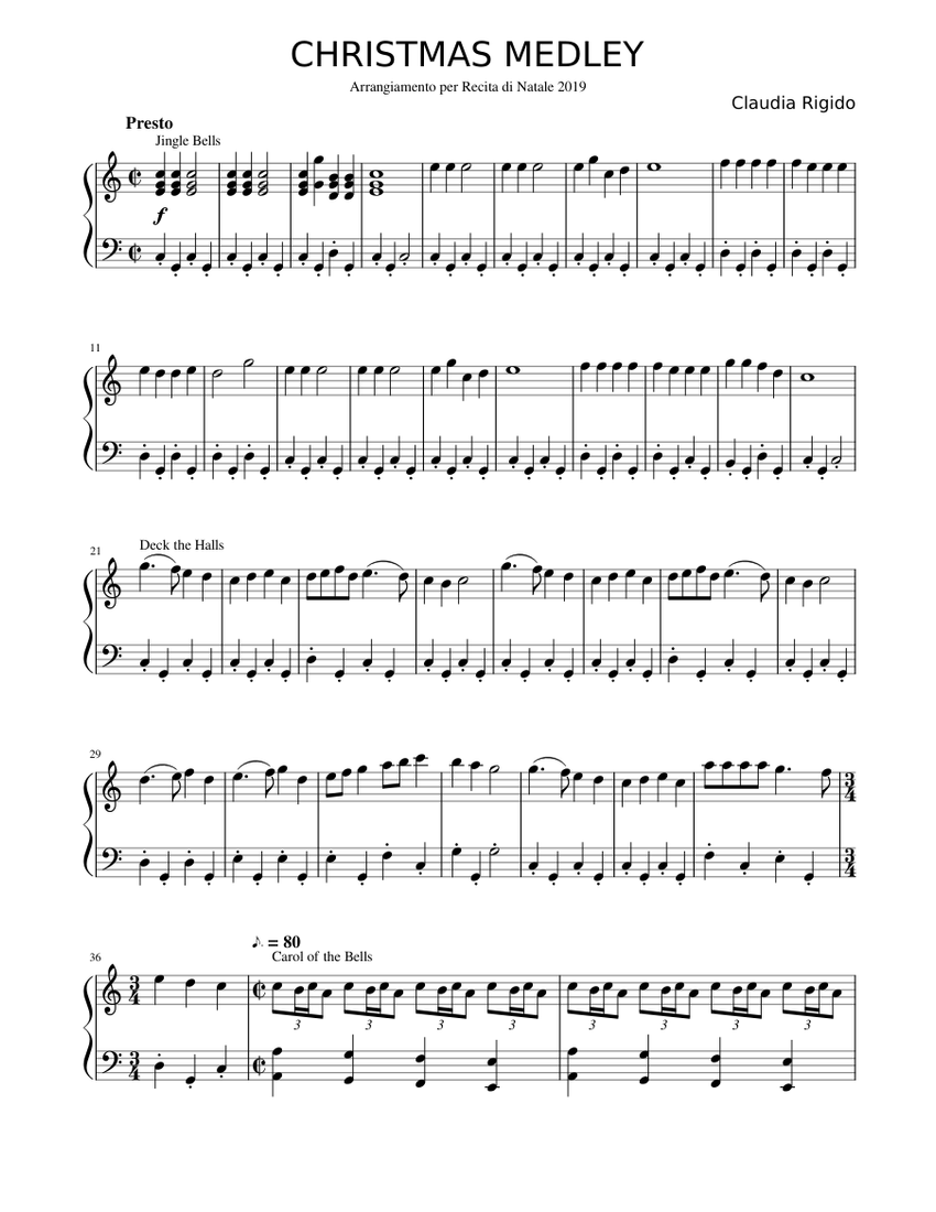 CHRISTMAS MEDLEY Sheet music for Piano (Solo) | Musescore.com
