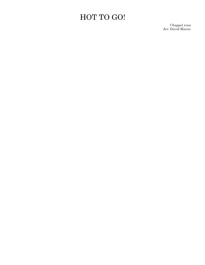 HOT TO GO! – Chappell Roan Sheet music for Trombone, Tuba, Flute, Saxophone alto & more ...