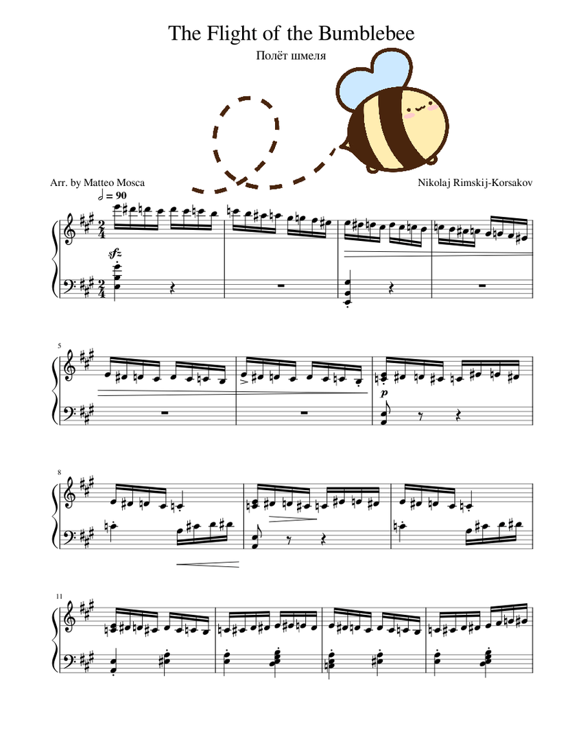 The Flight of the Bumblebee Sheet Music for Piano (Solo) | MuseScore.com