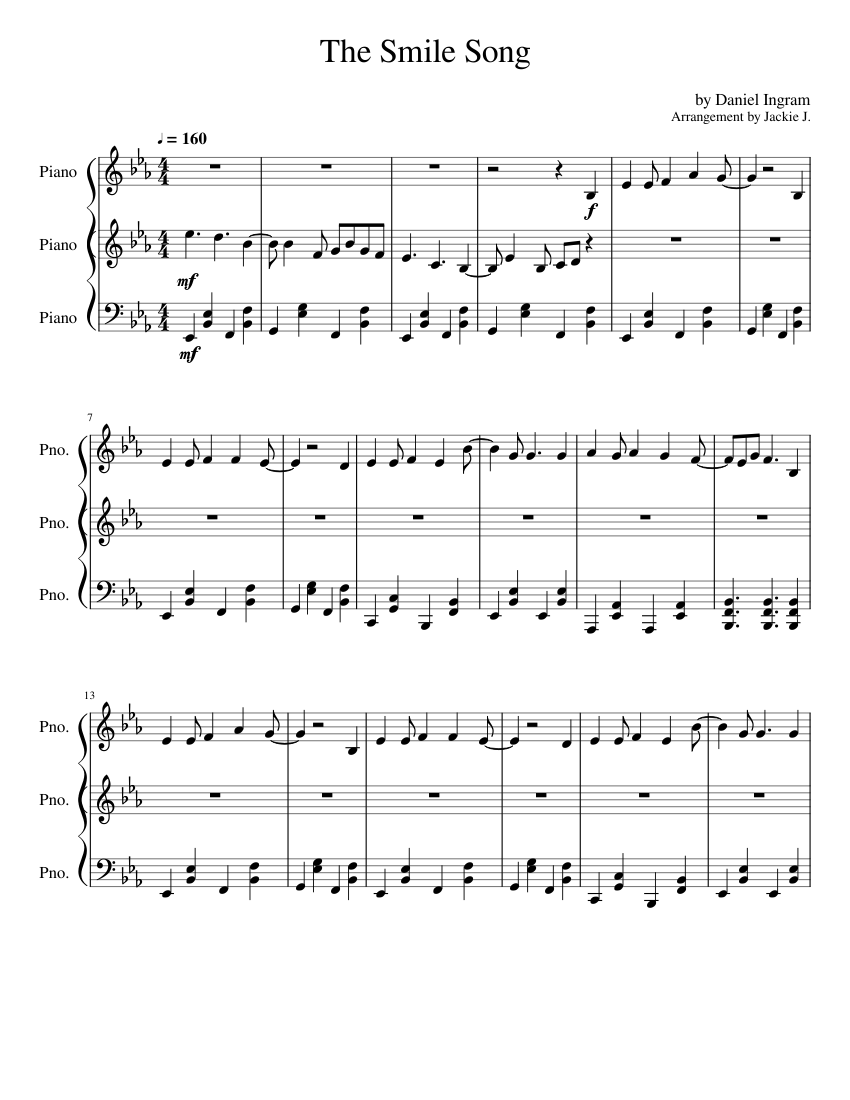 MLP:FiM- The Smile Song Sheet Music for Piano (Solo) | MuseScore.com