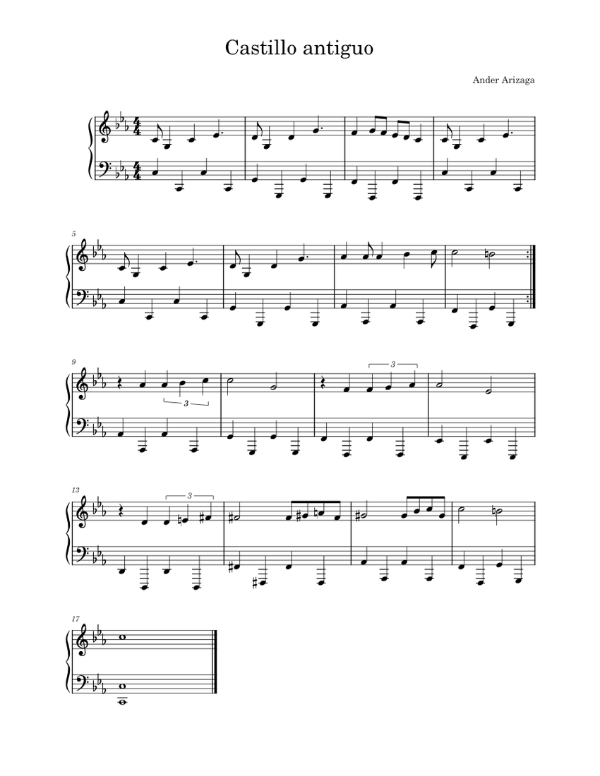 Castillo antiguo Sheet music for Piano (Solo) | Musescore.com