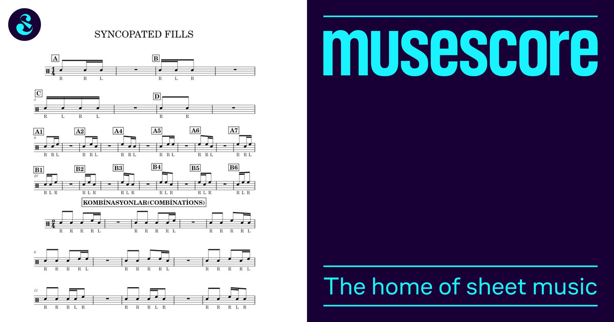 SYNCOPATED NOTES FOR FILLS – alisan1978 Sheet music for Drum group ...