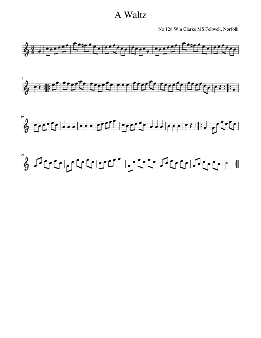 A Waltz Sheet Music for Piano (Solo) Easy | MuseScore.com