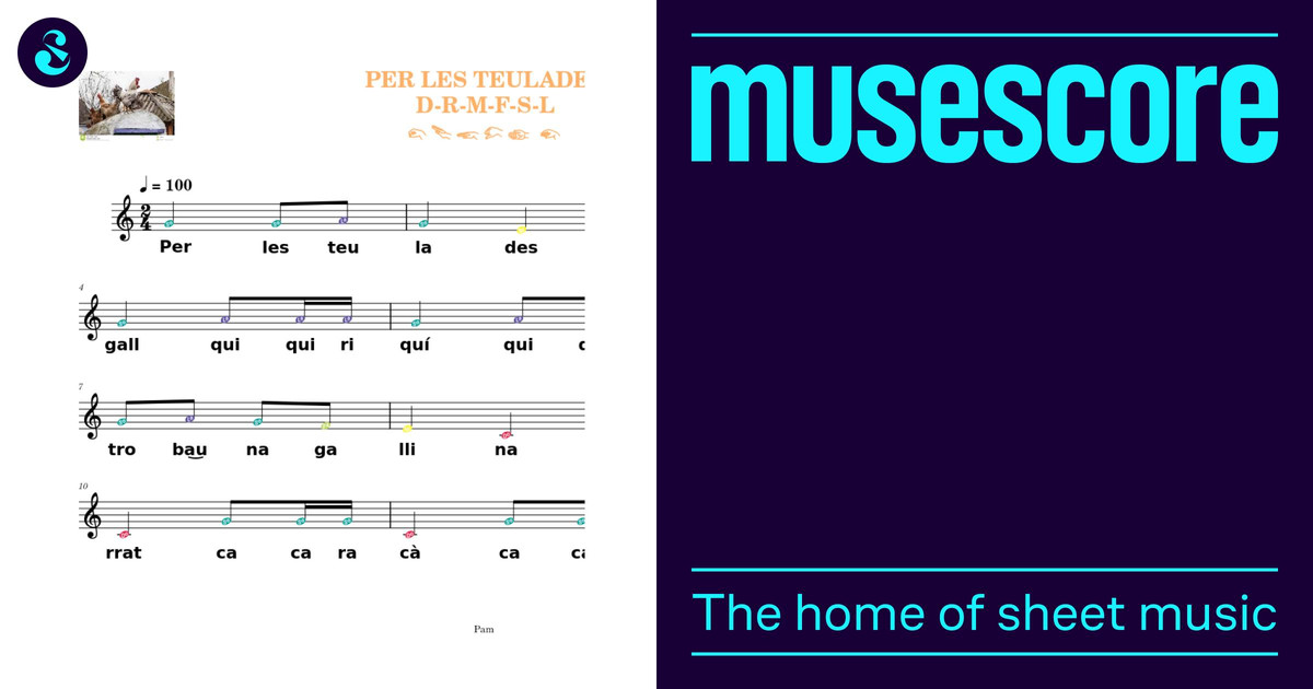 PER LES TEULADES D-R-M-F-S-L – palomabs Sheet music for Piano (Solo ...