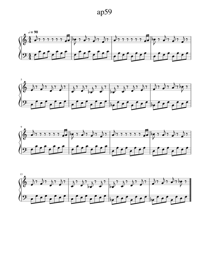 ap59 Sheet music for Piano (Solo) Easy | Musescore.com