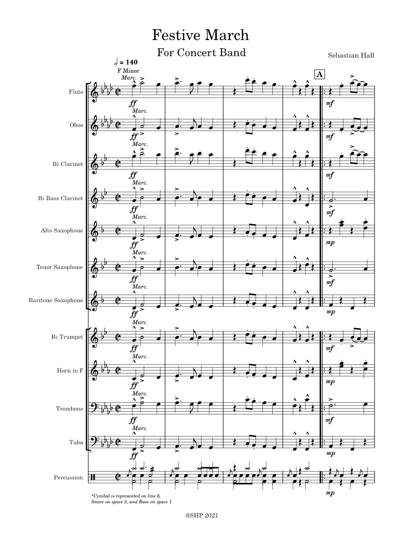 Festive March Sheet music for Trombone, Tuba, Flute, Oboe & more ...