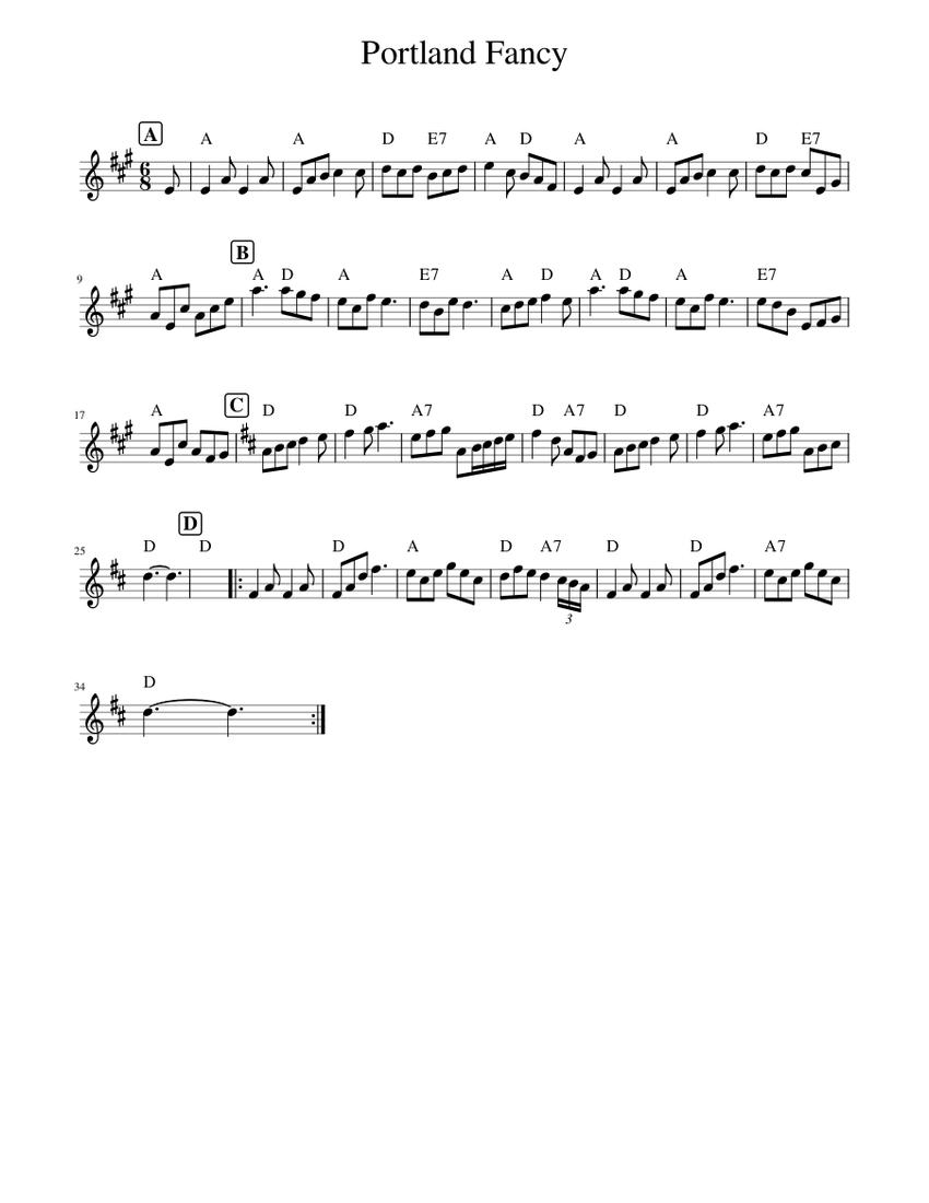 Portland Fancy Sheet music for Piano (Solo) Easy | Musescore.com
