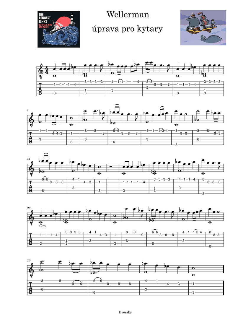 Wellerman - Guitar vers. with tabs (Sea Shanty) Sheet music for Guitar ...
