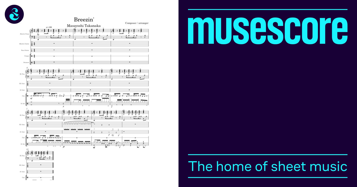 Breezin' – Masayoshi Takanaka Breezin' Sheet music for Piano, Guitar ...