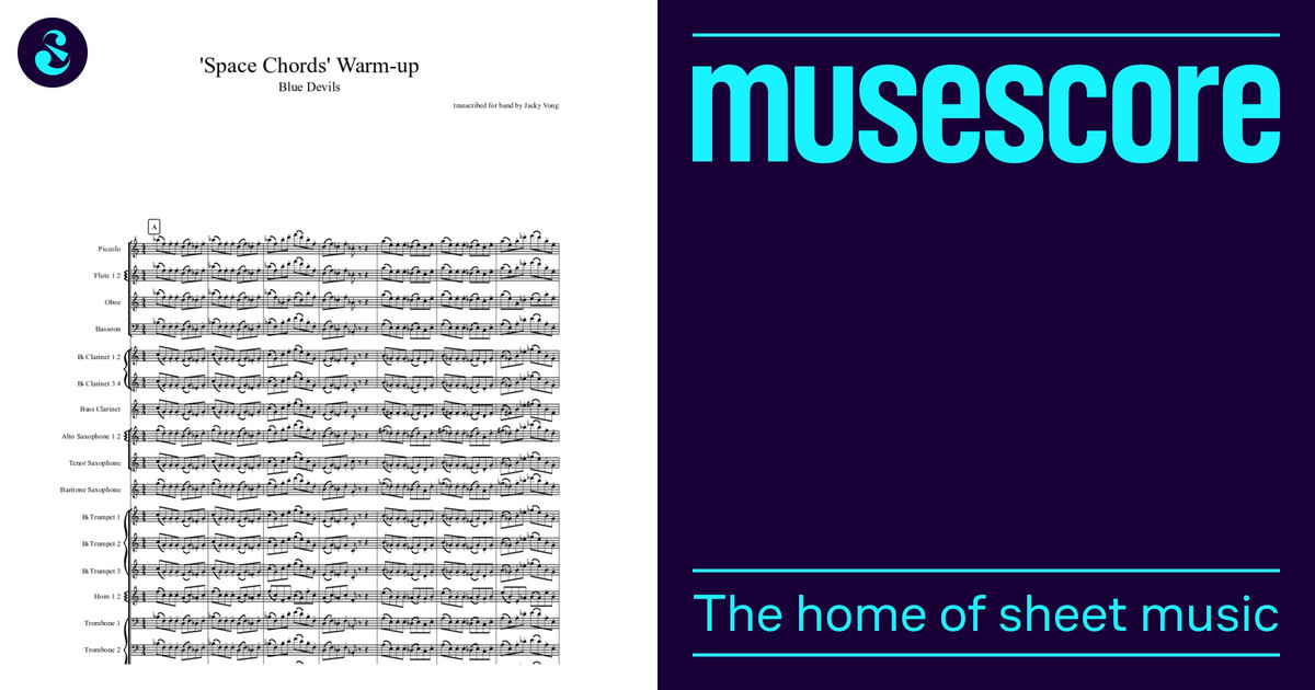 'Space Chords' Warm-up Sheet Music for Trombone, Tuba, Flute, Oboe ...