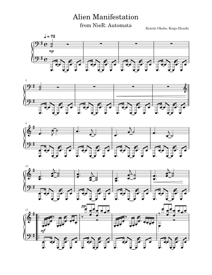 "Alien Manifestation" – Keigo Hoashi, Keiichi Okabe (from NieR ...