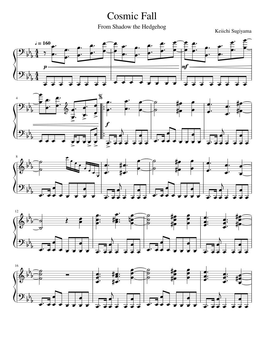 Cosmic Fall Sheet Music for Piano (Solo) | MuseScore.com