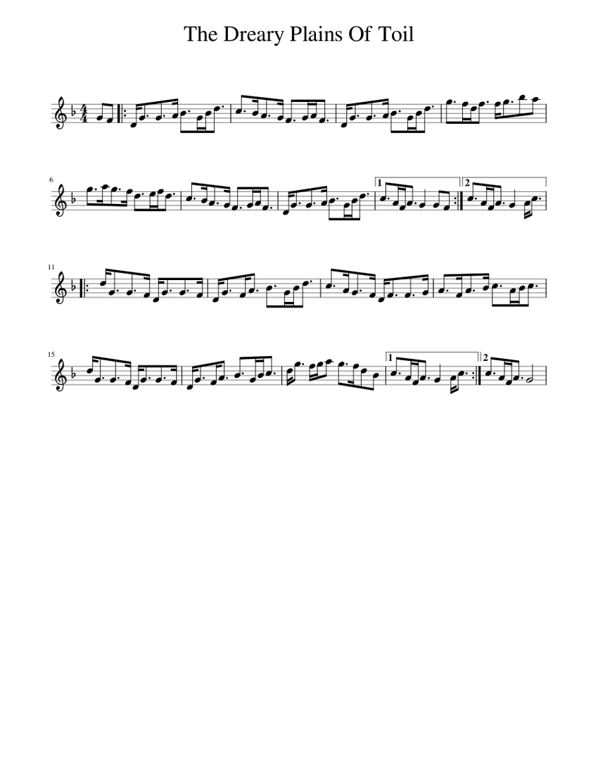 The Dreary Plains Of Toil Sheet Music for Piano (Solo) easy | MuseScore.com