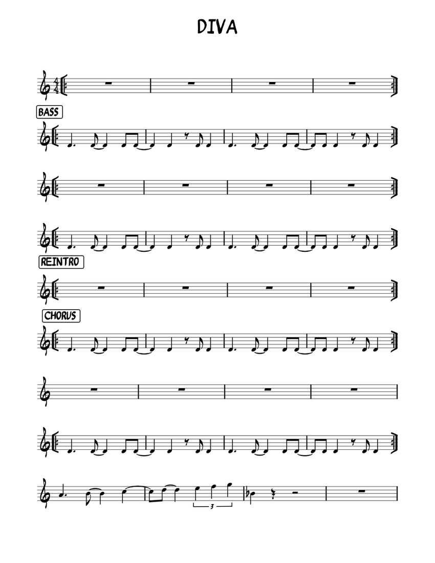 DIVA Sheet music for Piano (Solo) Easy | Musescore.com