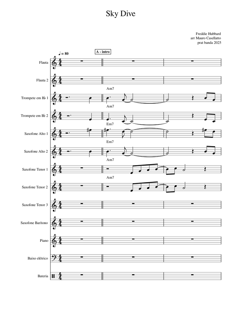 Sky Dive – lengir Sheet Music | MuseScore.com