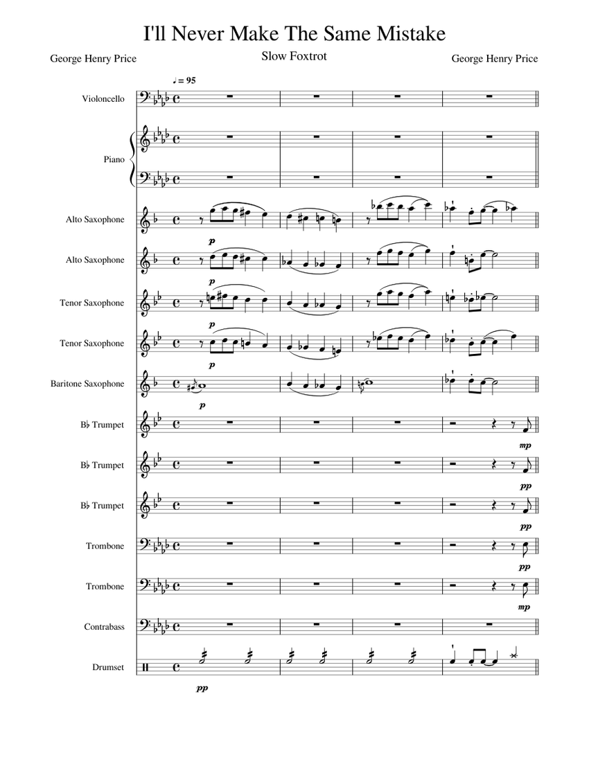 I'll_Never_Make_The_Same_Mistake Sheet music for Piano, Trombone ...