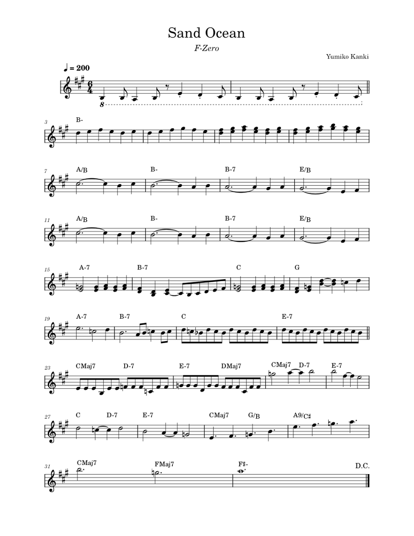 Sand Ocean – Yumiko Kanki Sheet music for Piano (Solo) | Musescore.com
