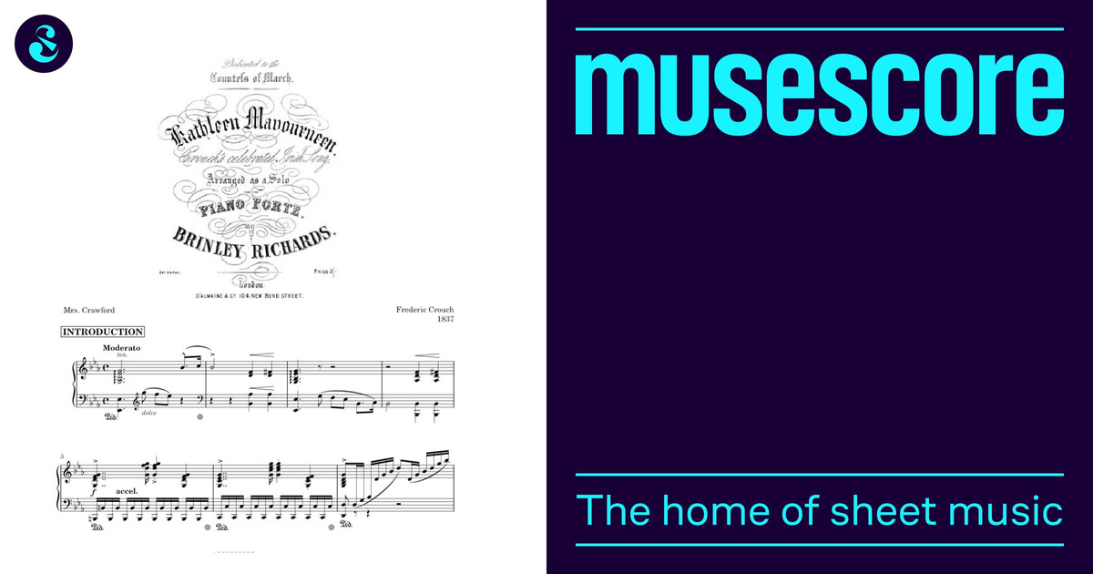 Kathleen Mavourneen – Crouch, arr: Brinley Richards Sheet Music for ...