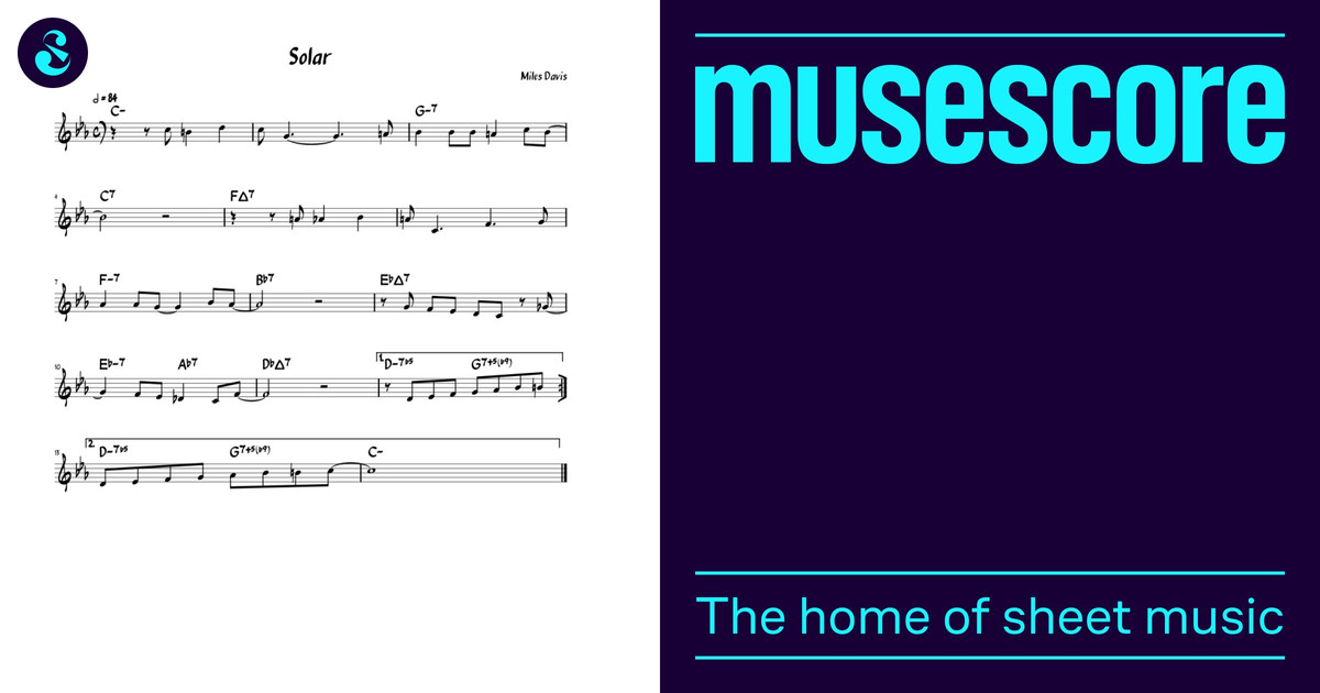 Solar (Lead Sheet ) Sheet Music with Chords for Piano (Solo) Easy ...