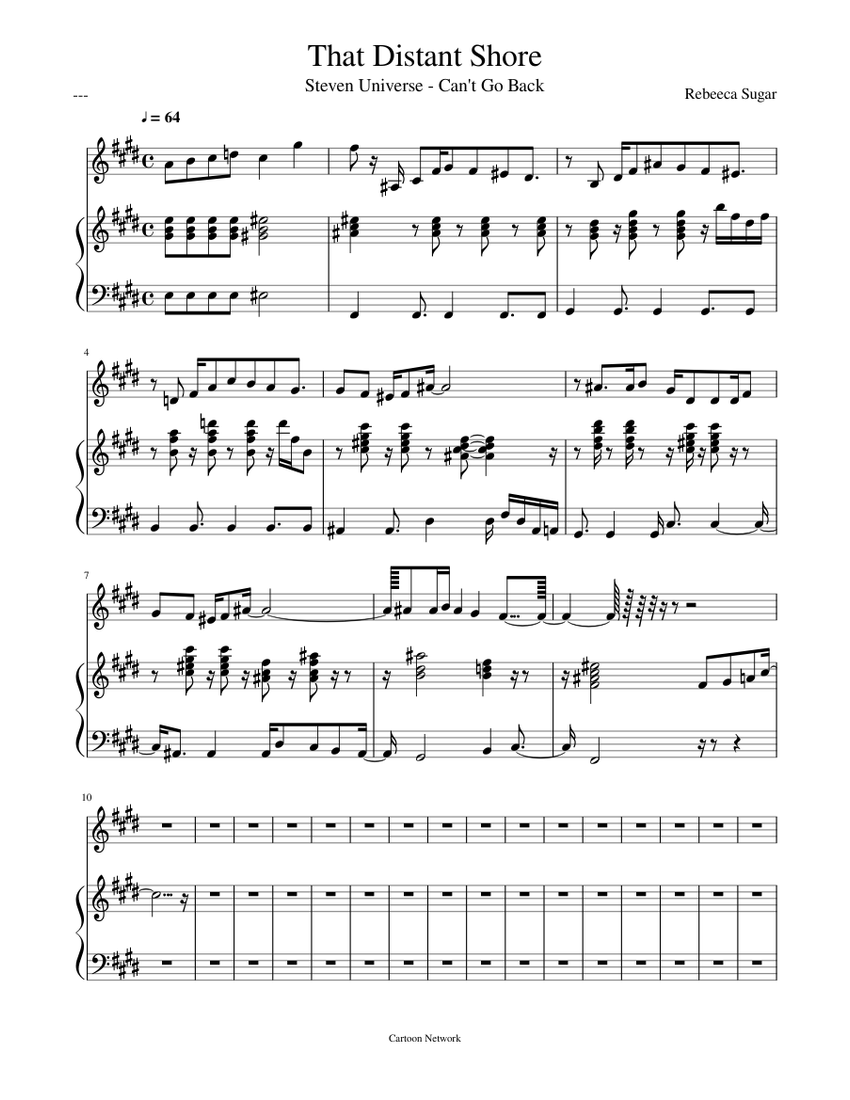That Distant Shore Sheet Music for Piano, Vocals (Solo) | MuseScore.com