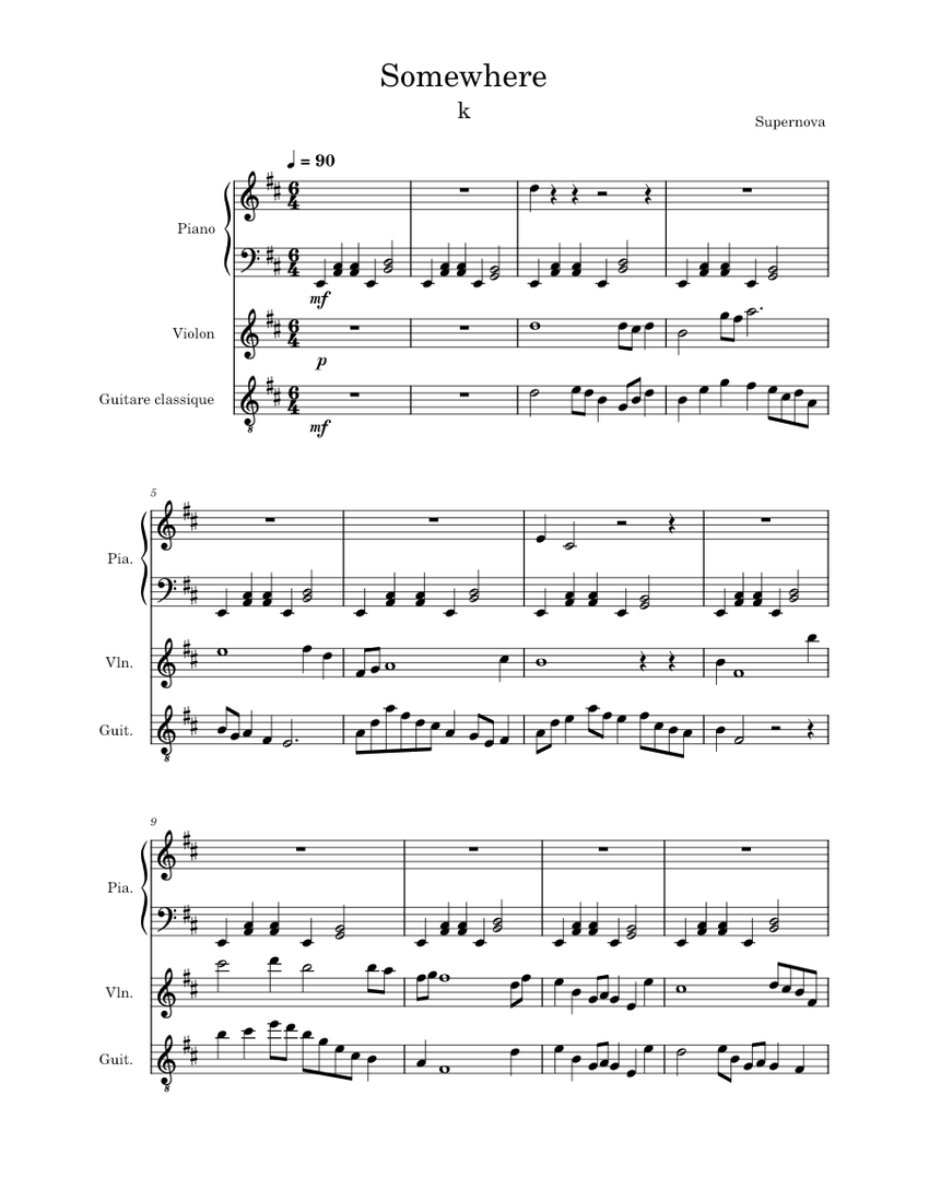 Somewhere by me - piano tutorial