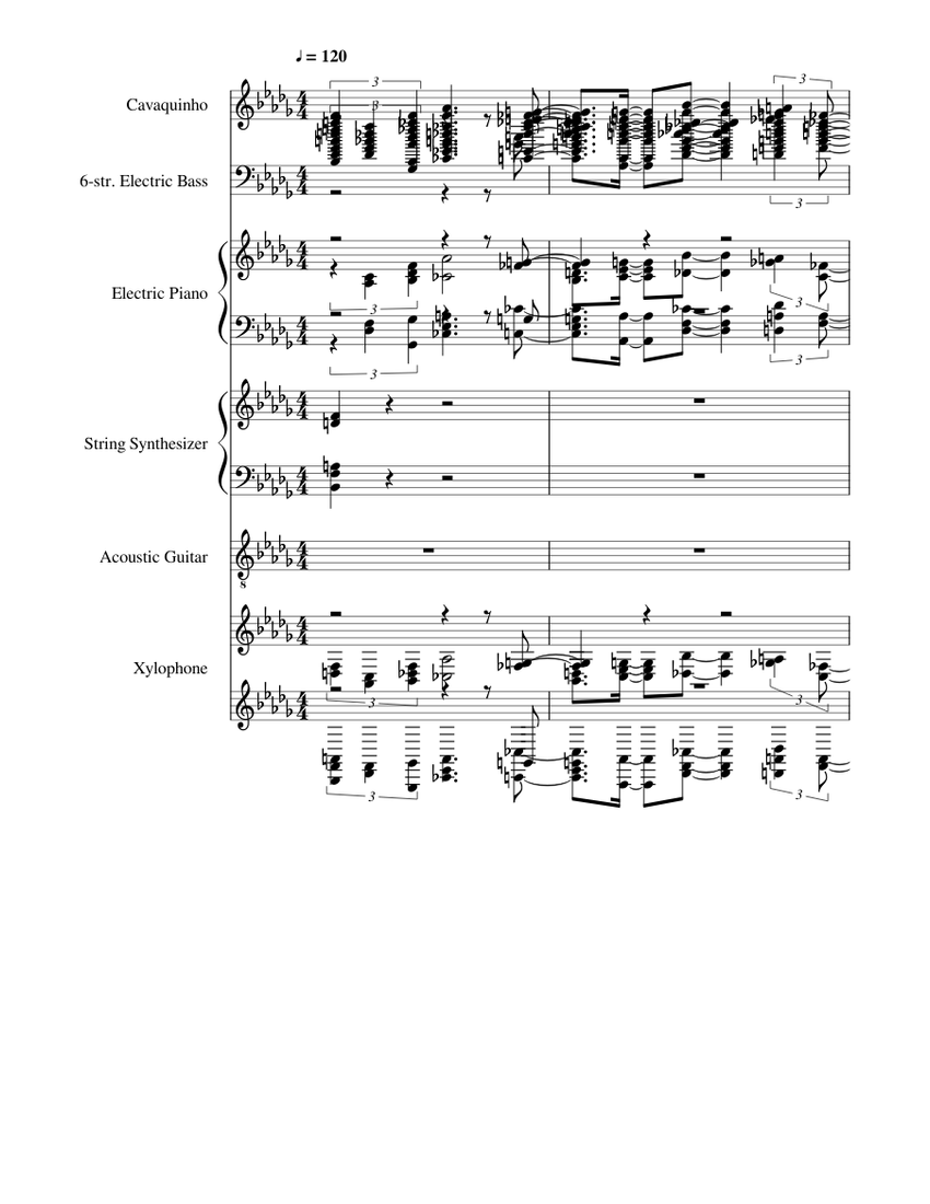 The keys to life Sheet music for Piano, Guitar, Bass guitar, Xylophone ...