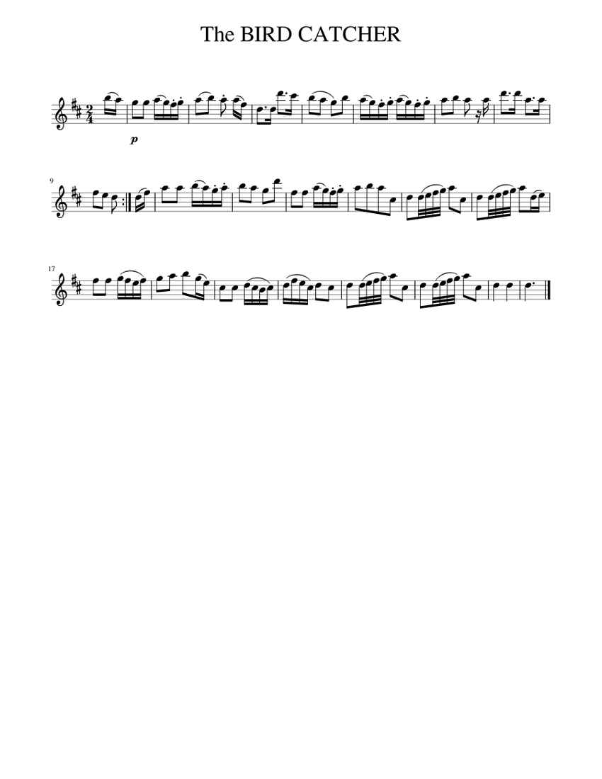 The BIRD CATCHER - piano tutorial