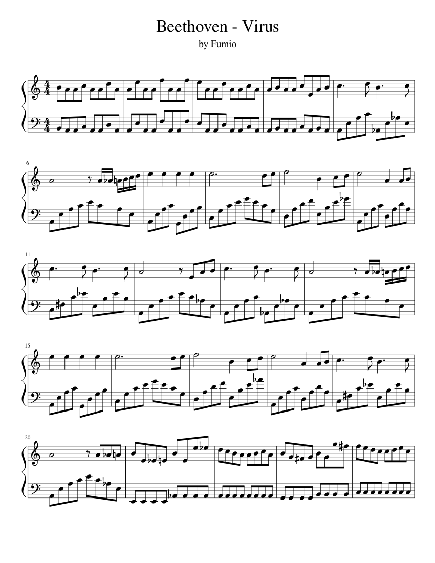 Beethoven - Virus Sheet music for Piano (Solo) | Musescore.com