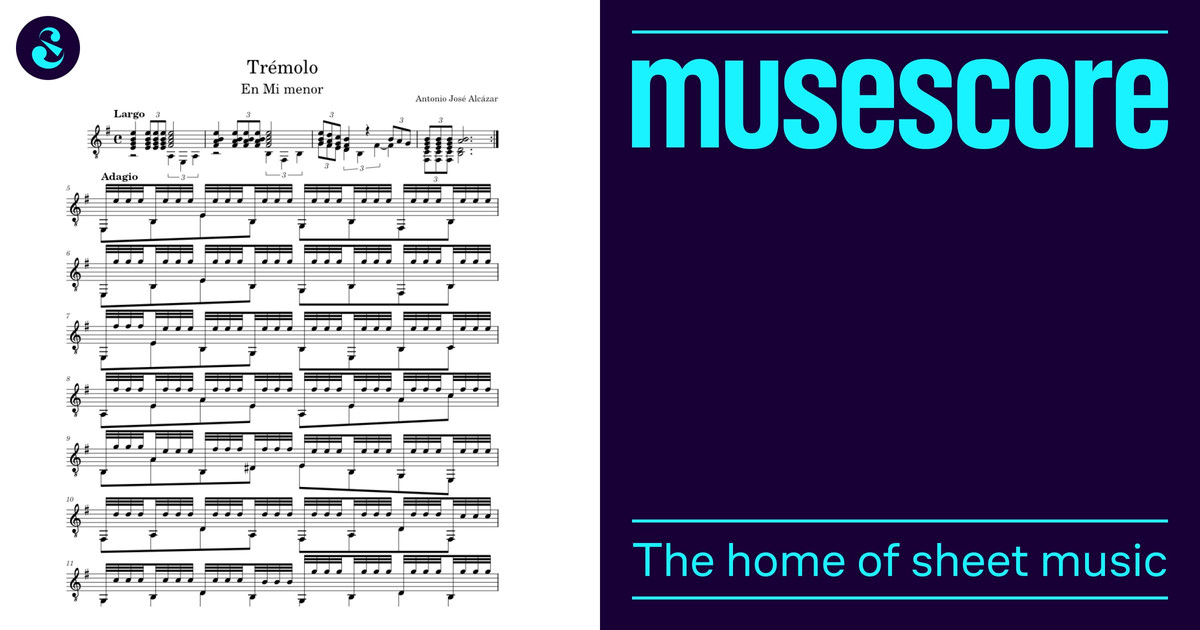 Trémolo in E minor Sheet Music for Guitar (Solo) | MuseScore.com