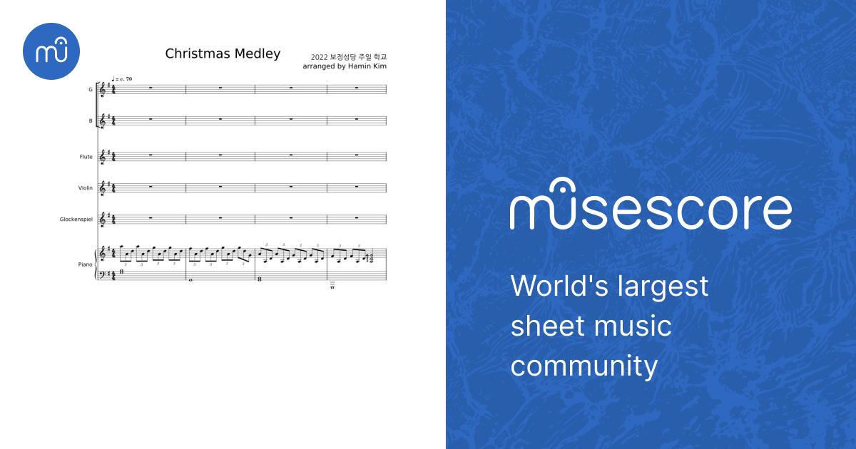 Medley - Misc Christmas Sheet music for Piano, Vocals, Glockenspiel ...