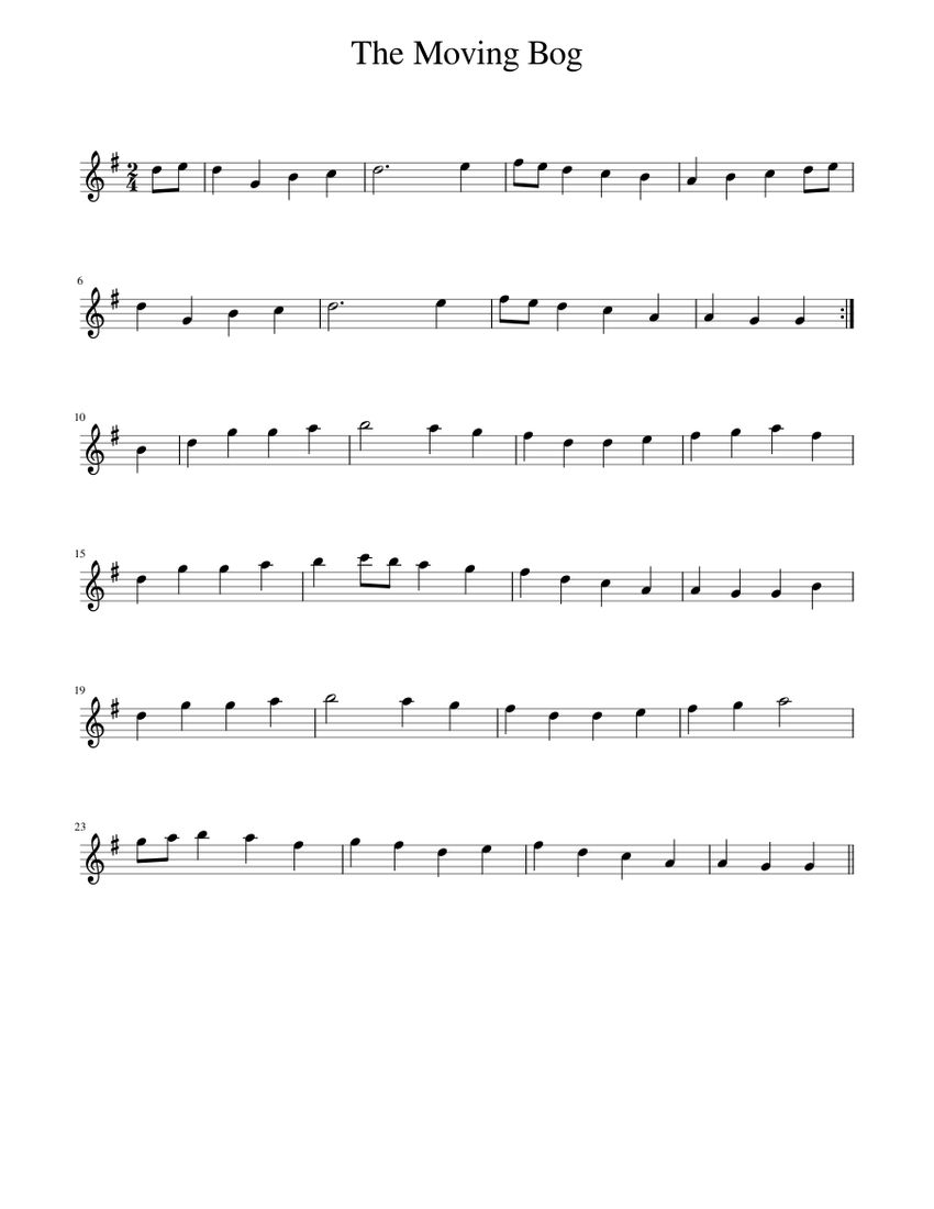 The Moving Bog Sheet music for Piano (Solo) Easy | Musescore.com
