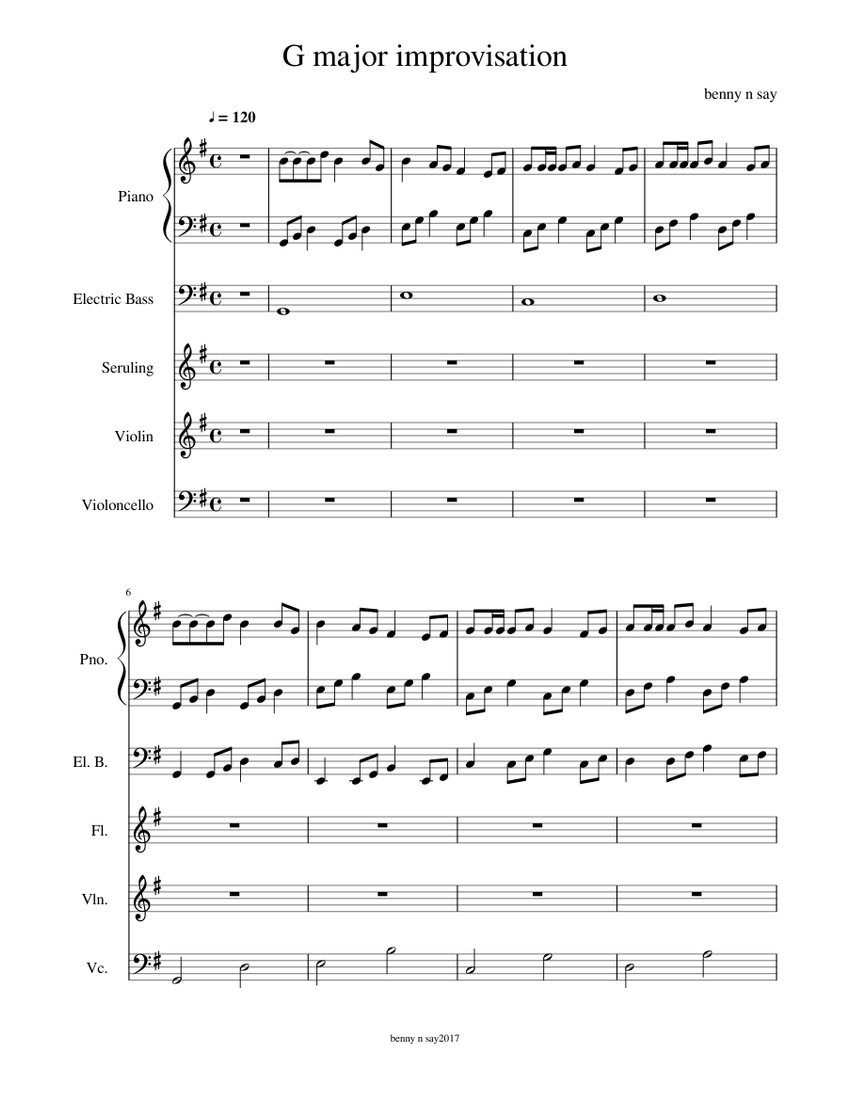 G major improvisation - piano tutorial