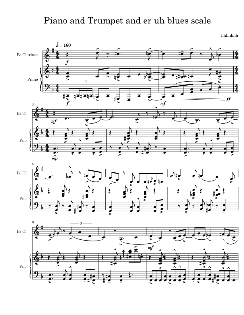 Piano and CLARINET - piano tutorial