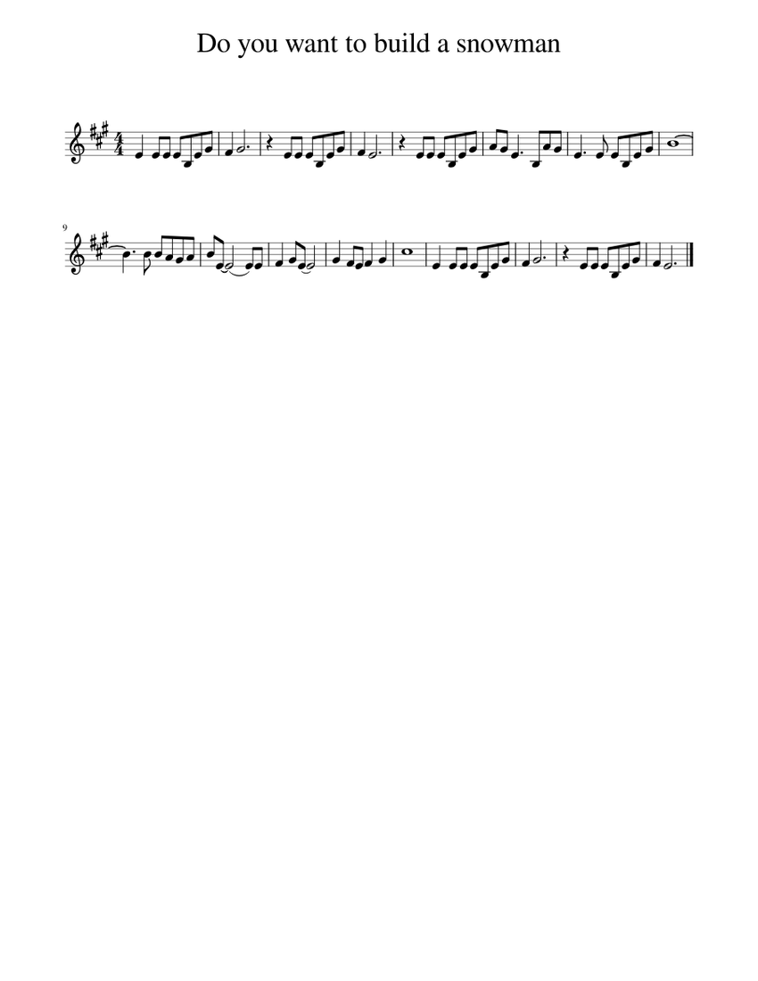 Do you want to build a snowman Sheet Music for Trumpet in b-flat (Solo ...