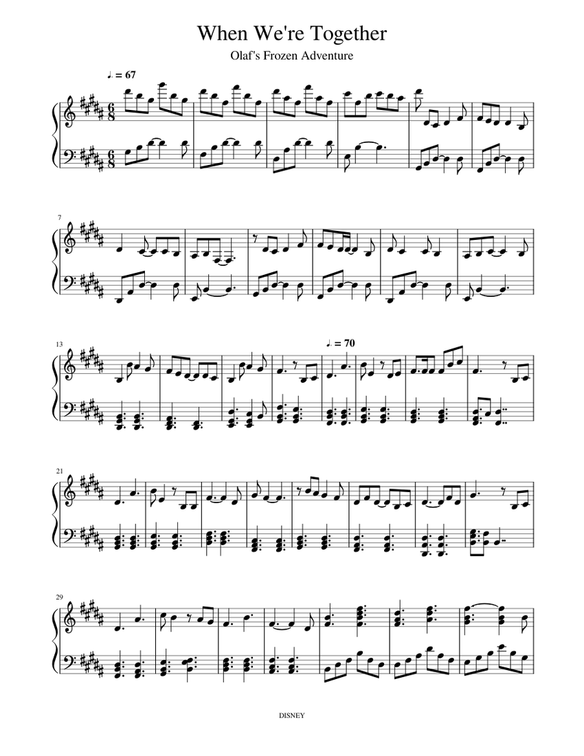 When We're Together - From "Olaf's Frozen Adventure" - Elyssa Samsel ...