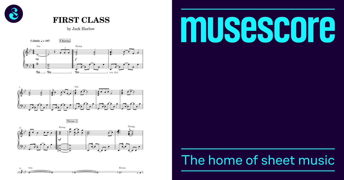 First Class - Jack Harlow Sheet music for Piano (Solo) Easy | Musescore.com