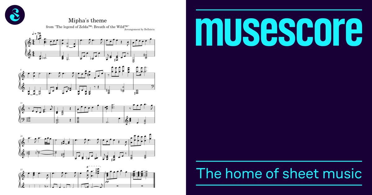 Mipha's theme Sheet Music for Piano (Solo) | MuseScore.com