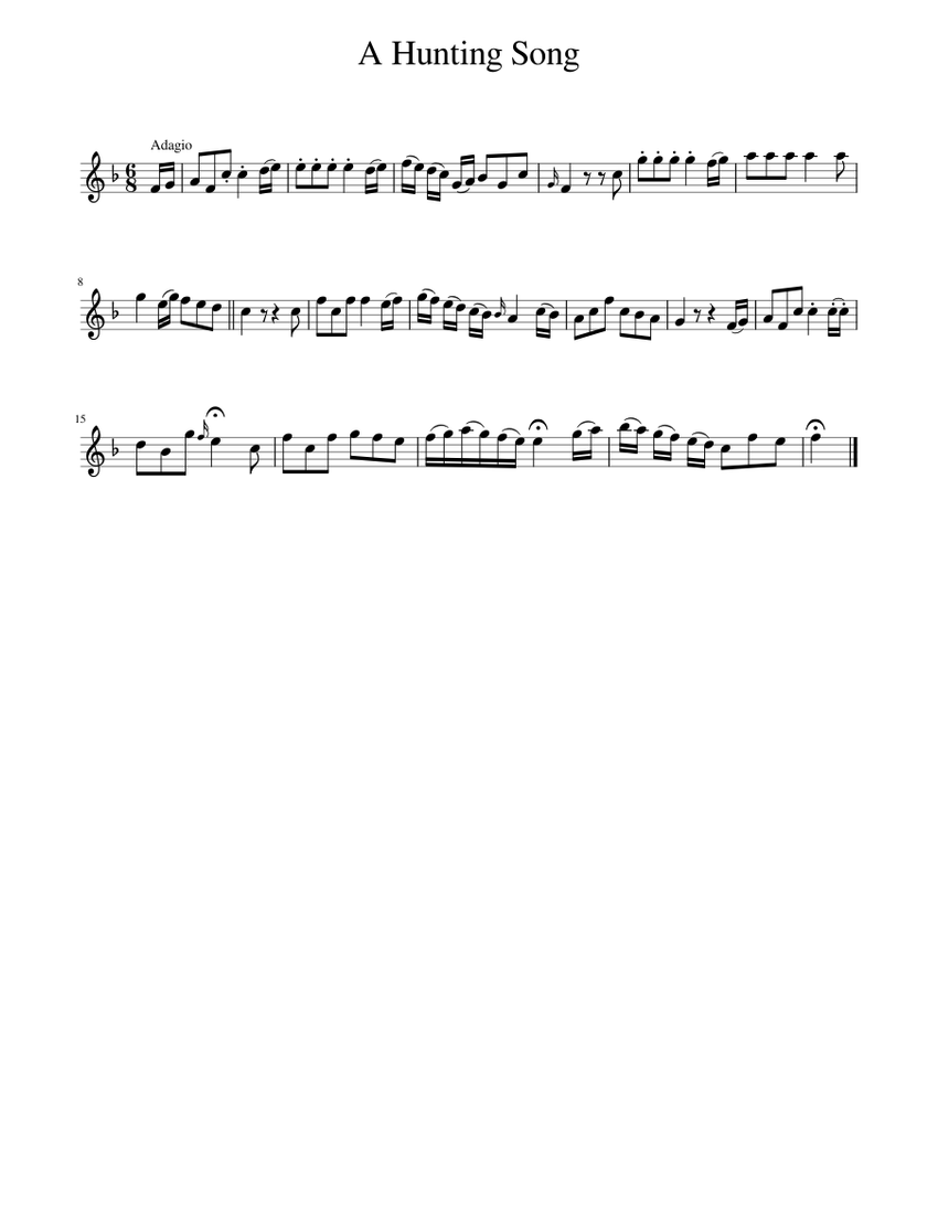 A Hunting Song Sheet music for Piano (Solo) Easy | Musescore.com