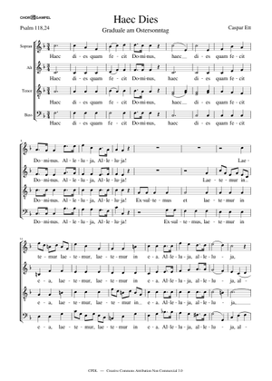 Caspar Ett - Haec dies quam fecit Domino Sheet Music for Soprano, Alto ...