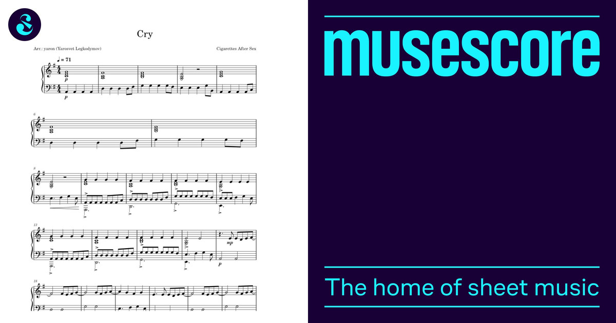 Cry Sheet Music for Piano (Solo) Easy | MuseScore.com