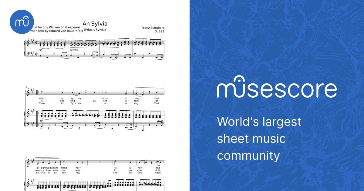 An Sylvia (op. 106, No. 4) (arr. Ragnar Bohlin) - William Shakespeare ...
