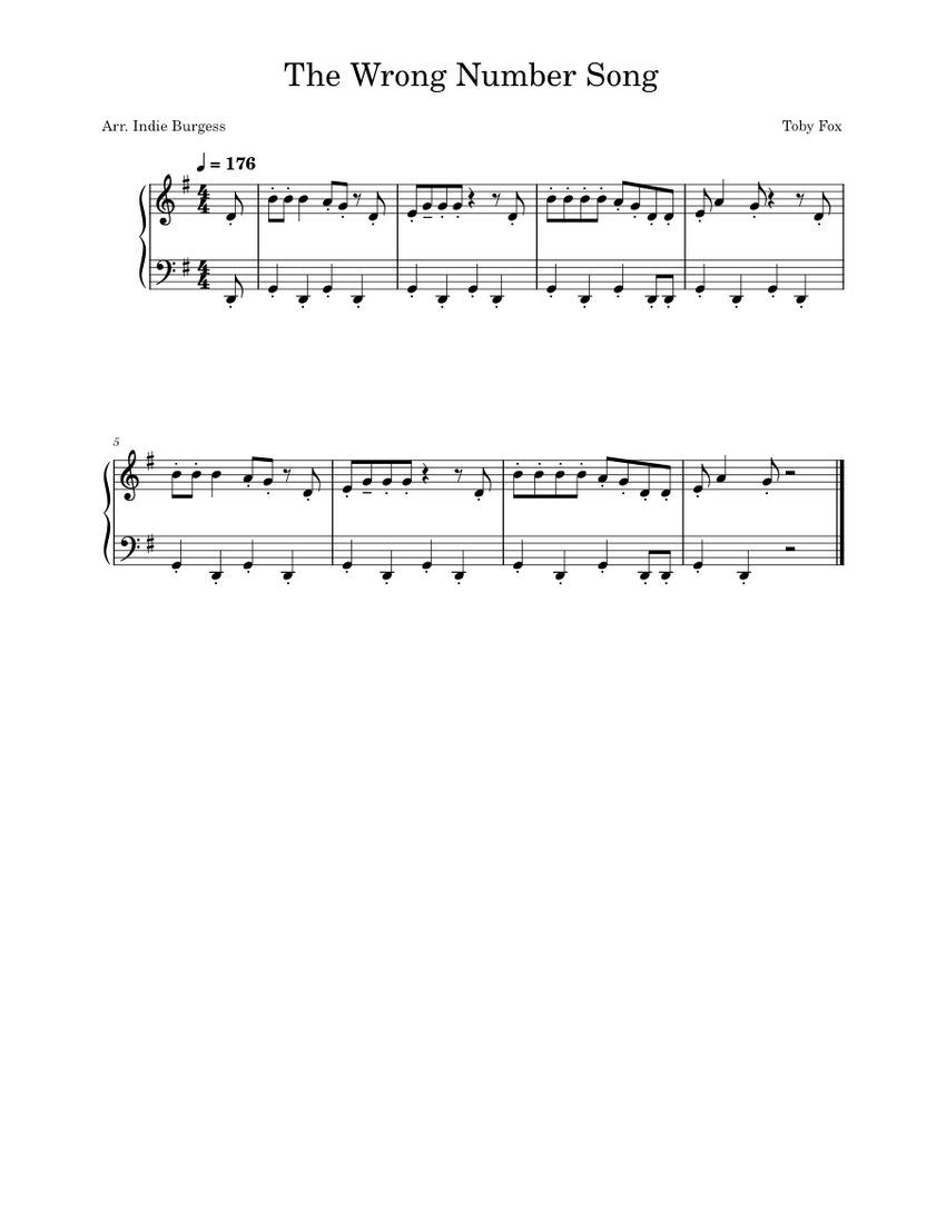 Undertale - The Wrong Number Song – Toby Fox Piano Solo Sheet music for ...