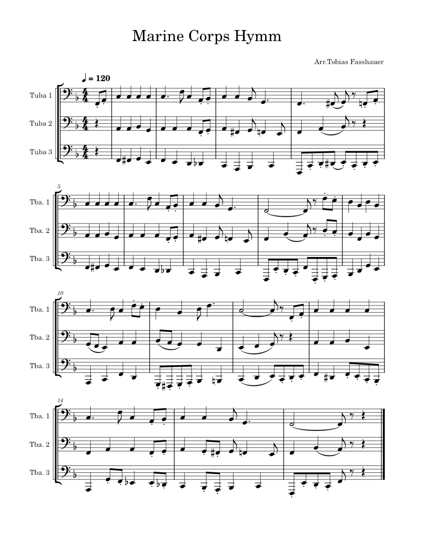 Marine corps hymn – Misc Traditional Marine Corps Hymm Sheet music for ...
