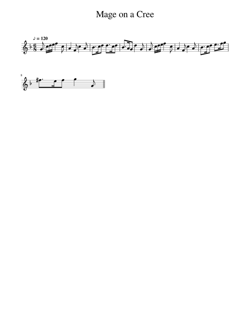 Mage on a Cree Sheet music for Piano (Solo) Easy | Musescore.com