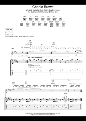 dont panic coldplay tab