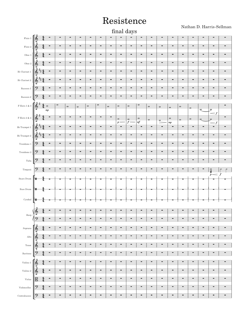 Resistence Sheet music for Trombone, Tuba, Flute, Oboe & more ...