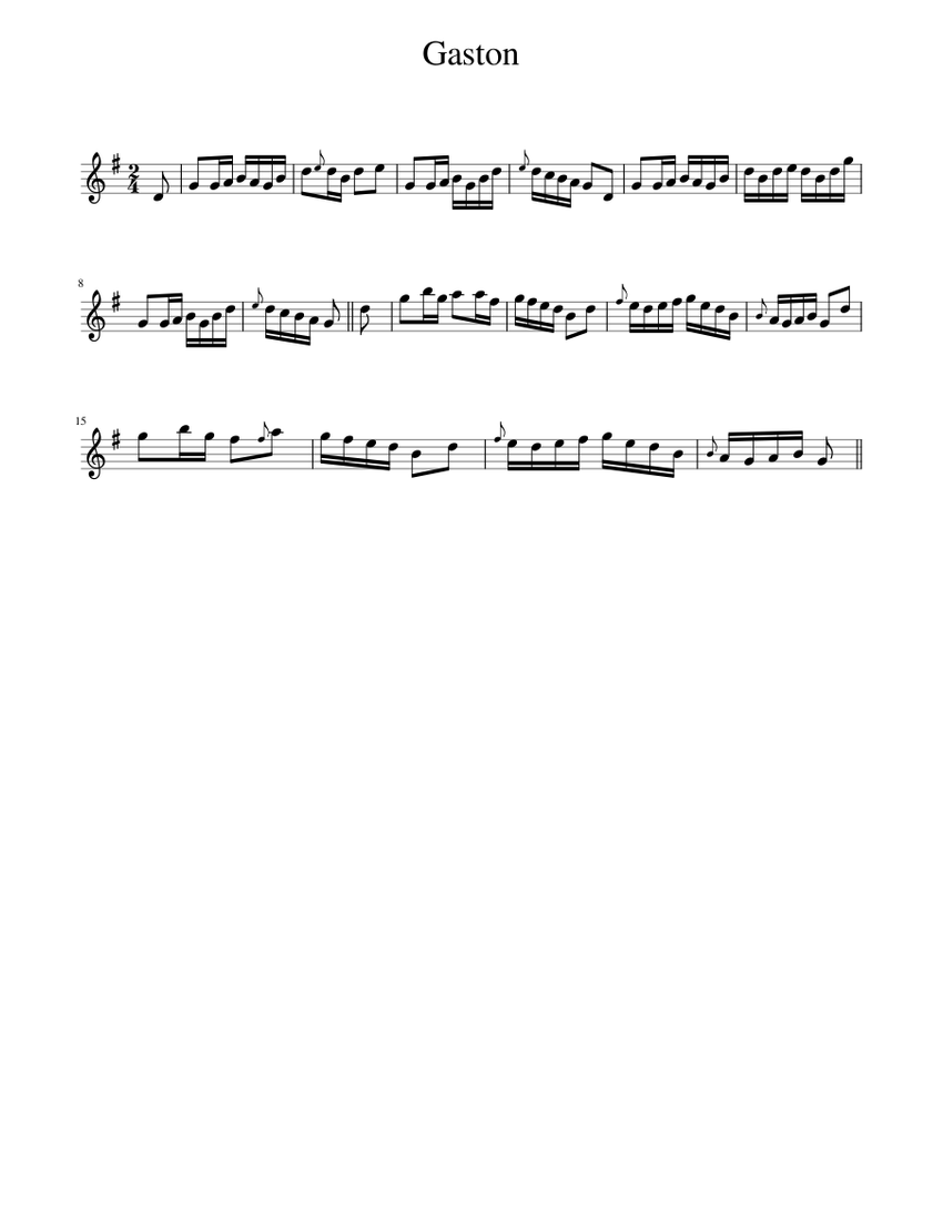 Gaston Sheet music for Piano (Solo) Easy | Musescore.com