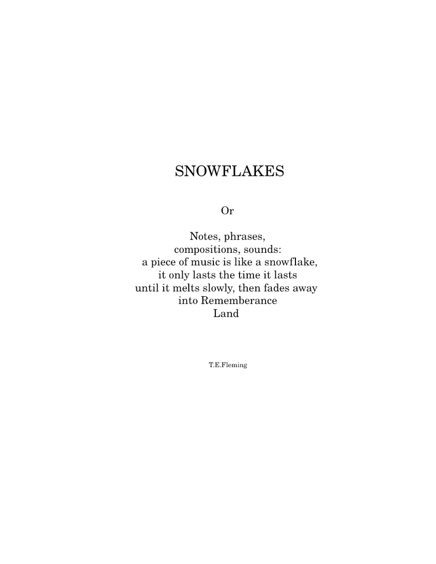 SNOWFLAKES Sheet music for Piano (Solo) | Musescore.com