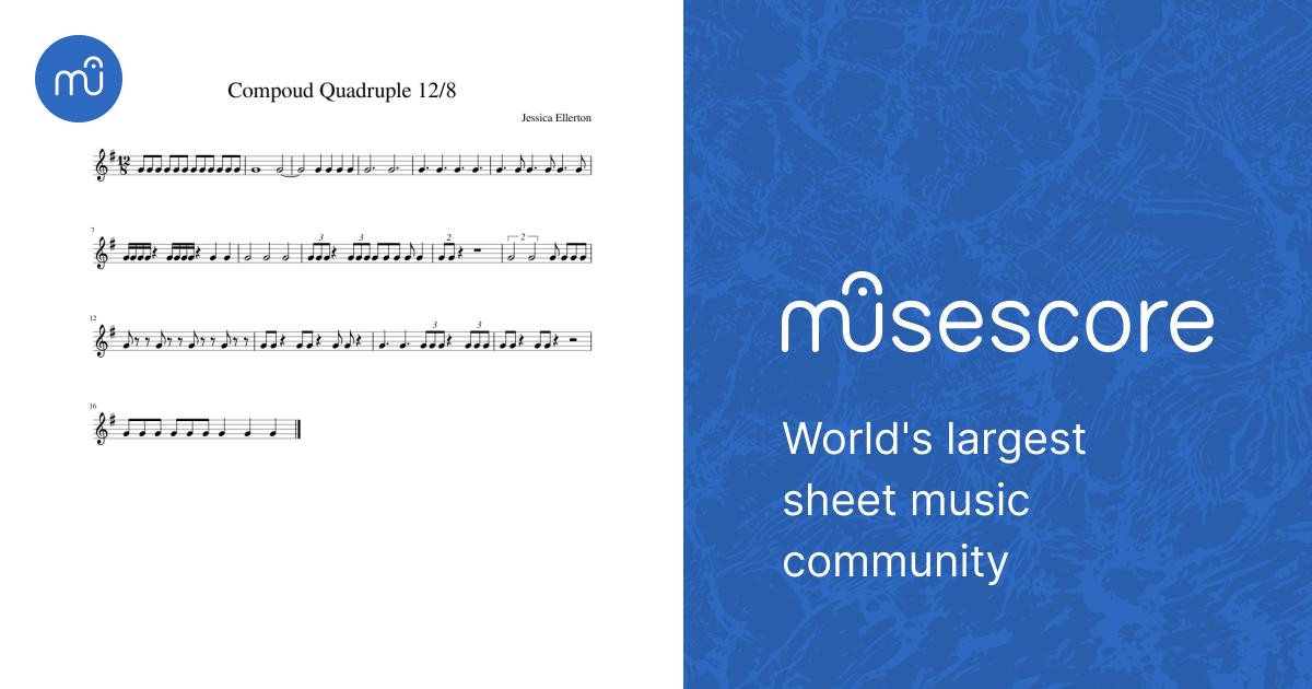 Compound Quadruple 12/8 Sheet music for Piano (Solo) Easy | Musescore.com