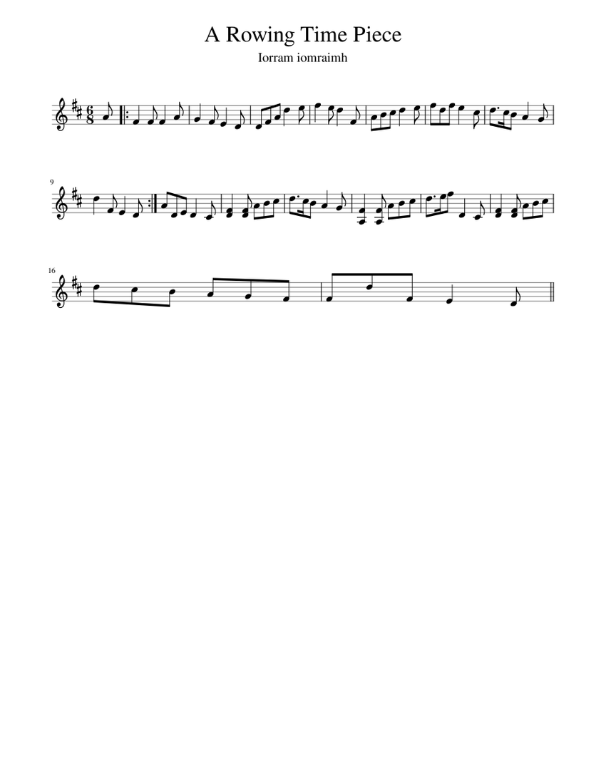 A Rowing Time Piece Sheet music for Piano (Solo) | Musescore.com
